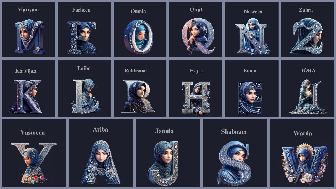 beautiful Muslim girls name DP WhatsApp image hijab girls name DP ...