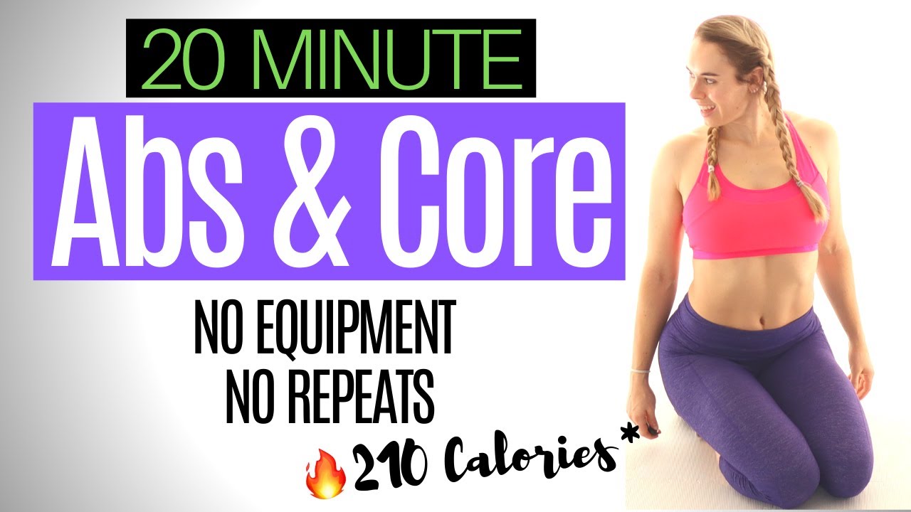 20 Minute Ab & Core Workout // No Equipment HILIT- Free Online ...