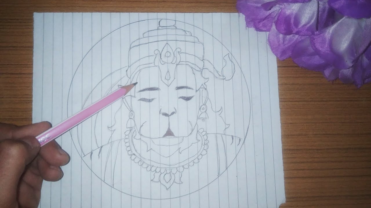 How to draw Hanumanji || Hanumanji drawing || #drawingtutorial - YouTube