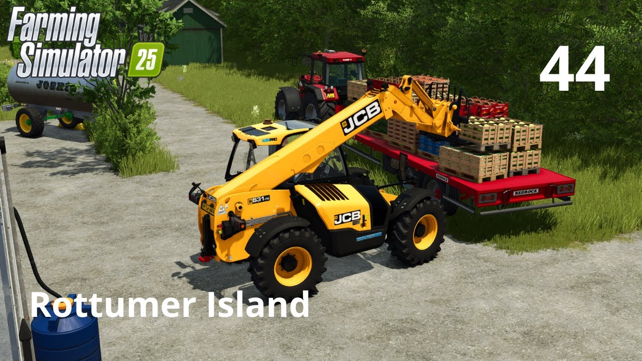 SELLING MANY DAIRY AND VEGETABLE PALLETS | ROTTUMER ISLAND #44 | FS25 ...