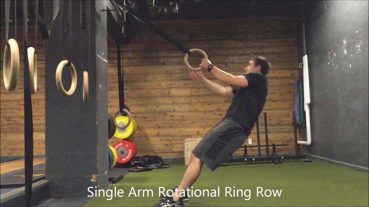 Resilient Performance - Single Arm Rotational Ring Row - YouTube