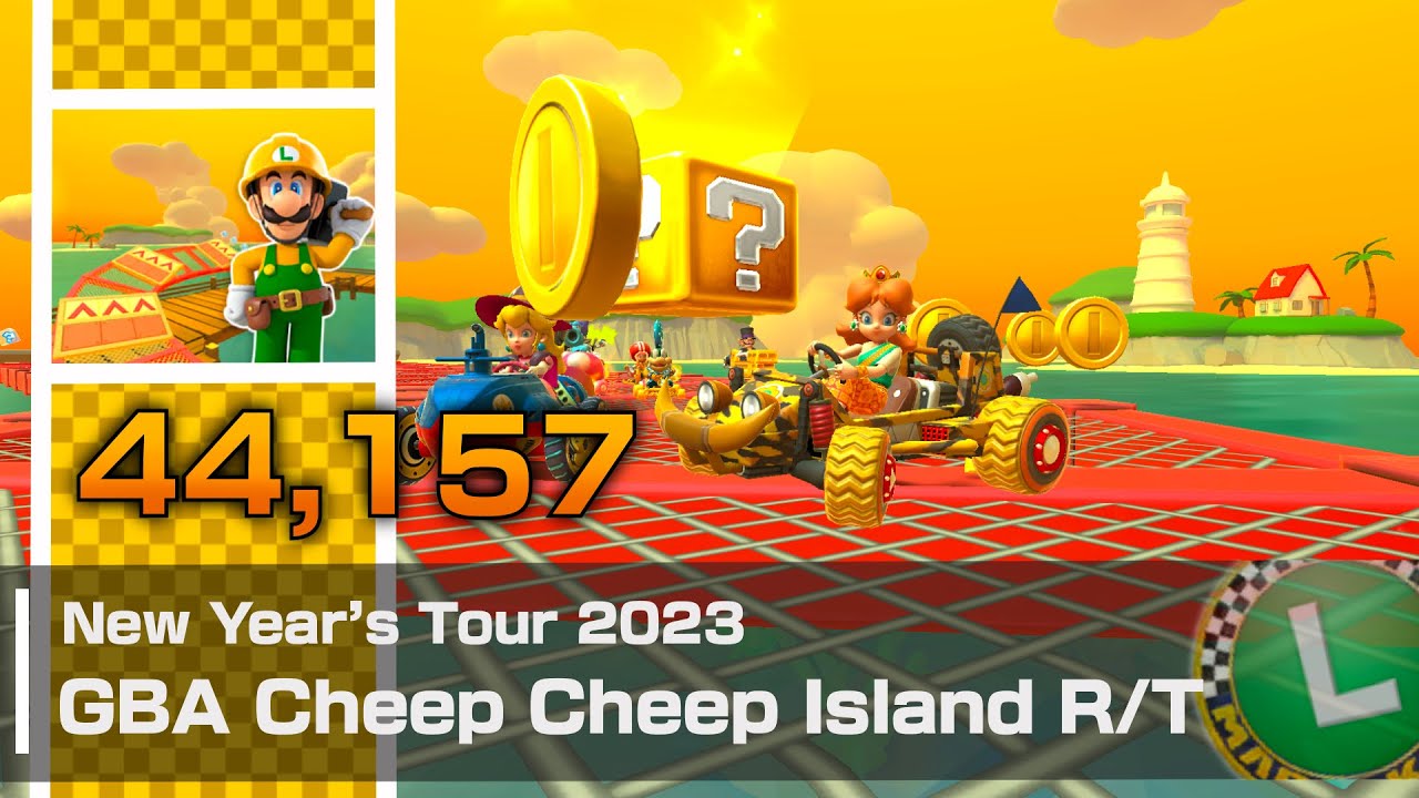 196 ACTIONS! - 44.1K GBA Cheep Cheep Island R/T | Mario Kart Tour - YouTube