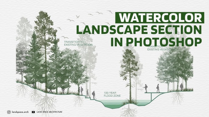 Landscape Architecture Photoshop Rendering
