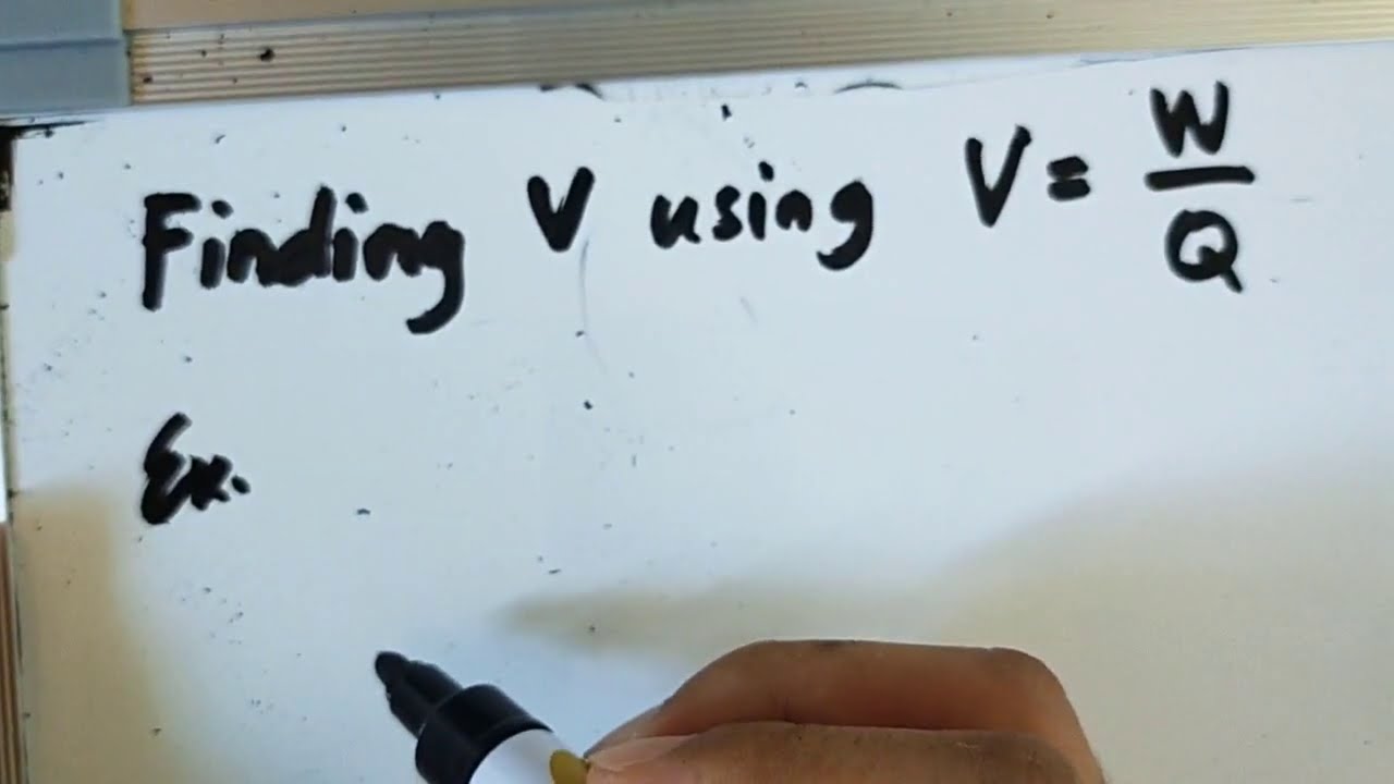 2. Finding V using V=W/Q - YouTube