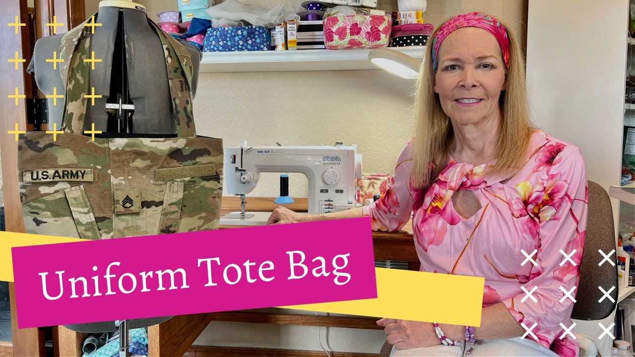 DIY Military Uniform Tote Bag featuring the Baby Lock Accomplish - YouTube