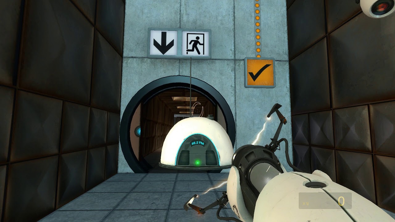 포탈 18번 실험실 포탈건 없이 클리어 하기 [portal test chamber 18 least portals - 0 ...
