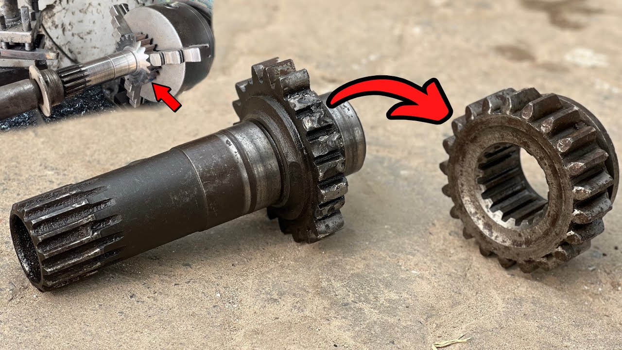Restoring a Broken Gear on a Shaft | Full Repair Process - YouTube