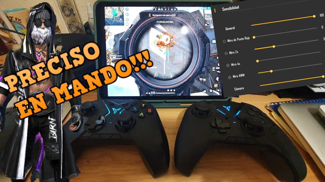 PRECISO EN MIRA CON MANDO. FLYDIGI APEX HANDCAM // FREEFIRE // - YouTube