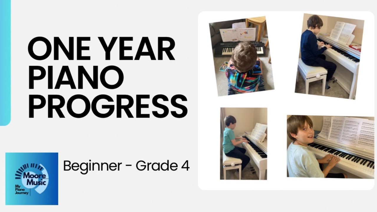 One year piano progress! - YouTube