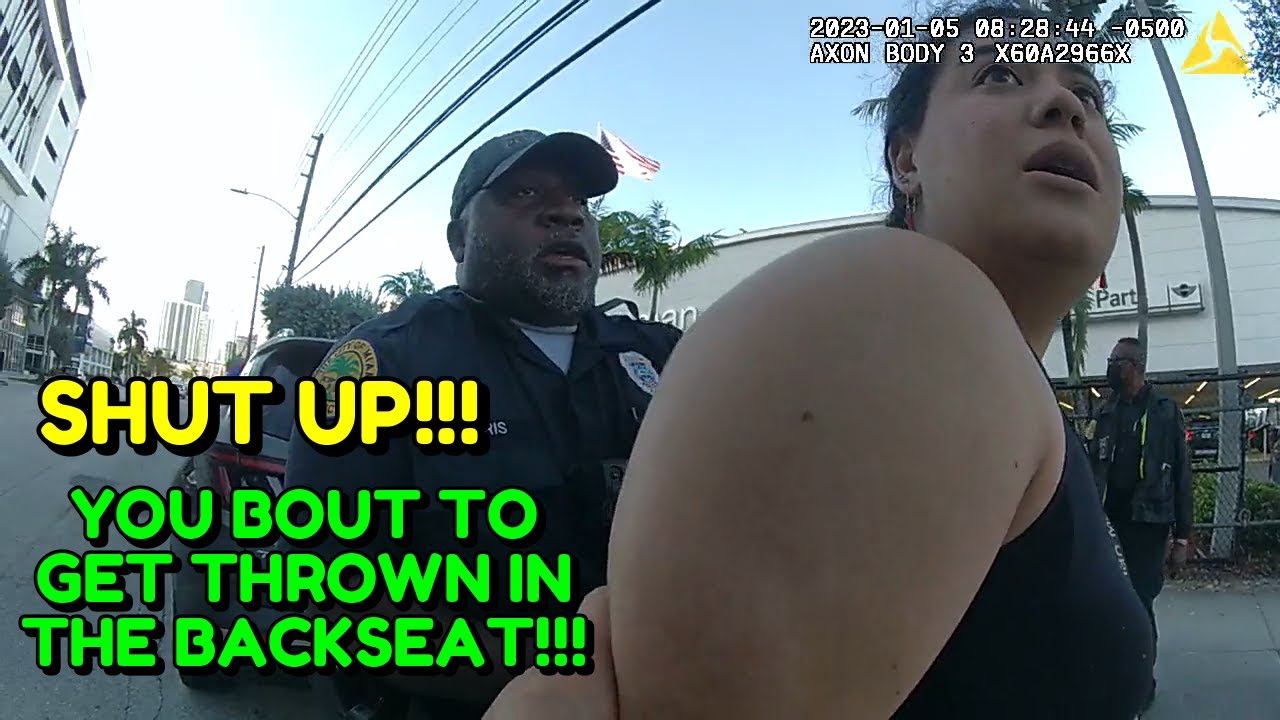 Unprofessional Cop Can't Control His Temper!!! Miami, Florida - January ...