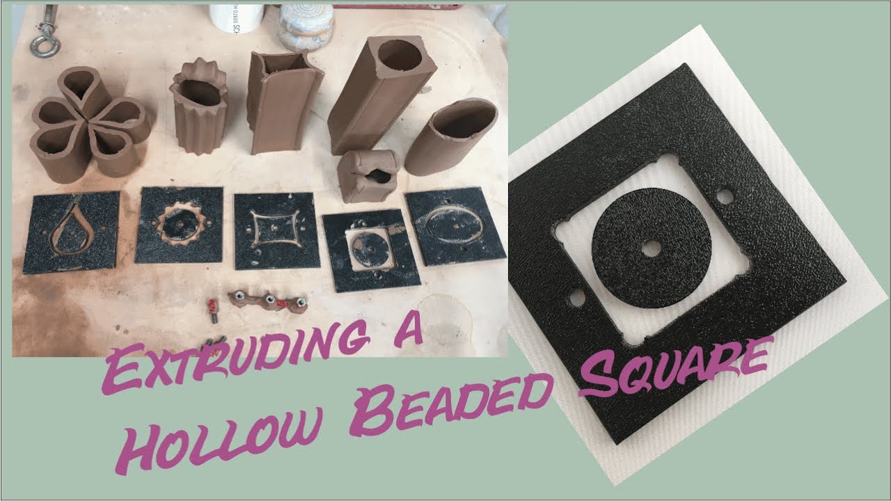 Clay Extruding a Hollow Beaded Square Extrusion - YouTube