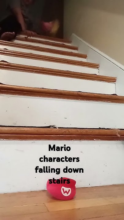 Mario characters falling down stairs - YouTube