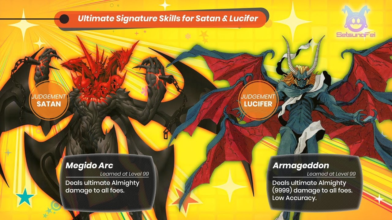 P4G Vita Mod - Ultimate Signature Skills for Satan and Lucifer Persona ...