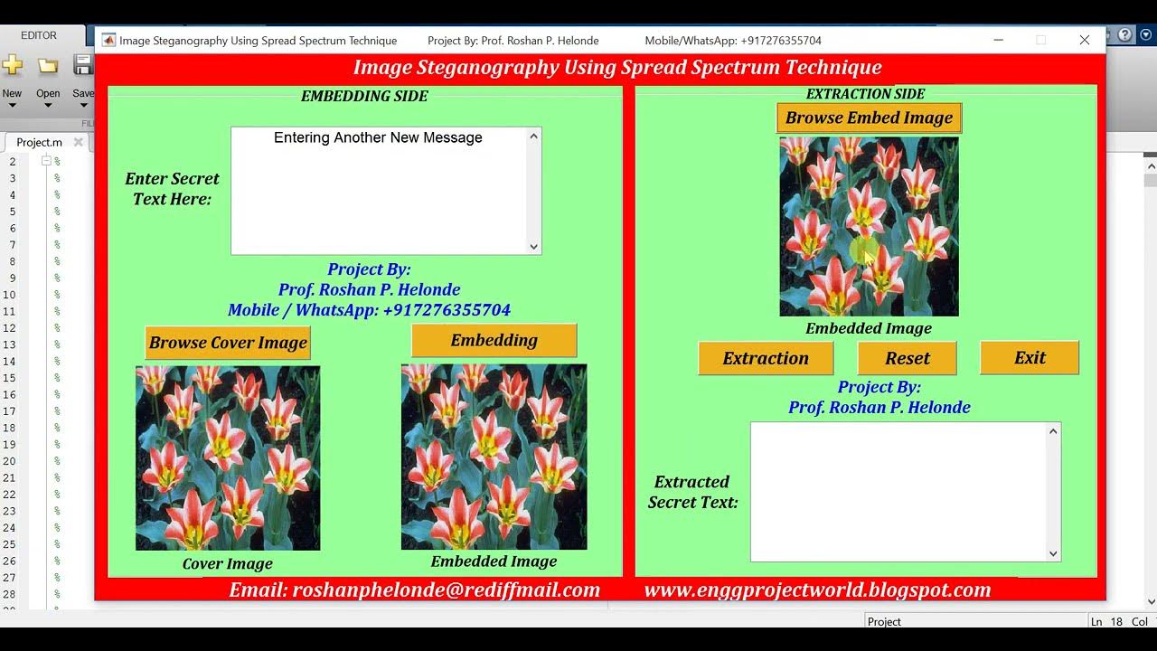 Image Steganography Using Spread Spectrum Technique Matlab Project IEEE Based Project - YouTube