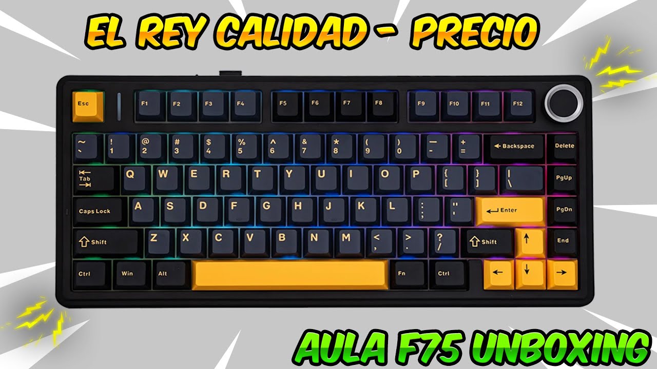 EL TECLADO QUE TODO GAMER DEBERÍA TENER | AULA F75 KEYBOARD BLACK ...