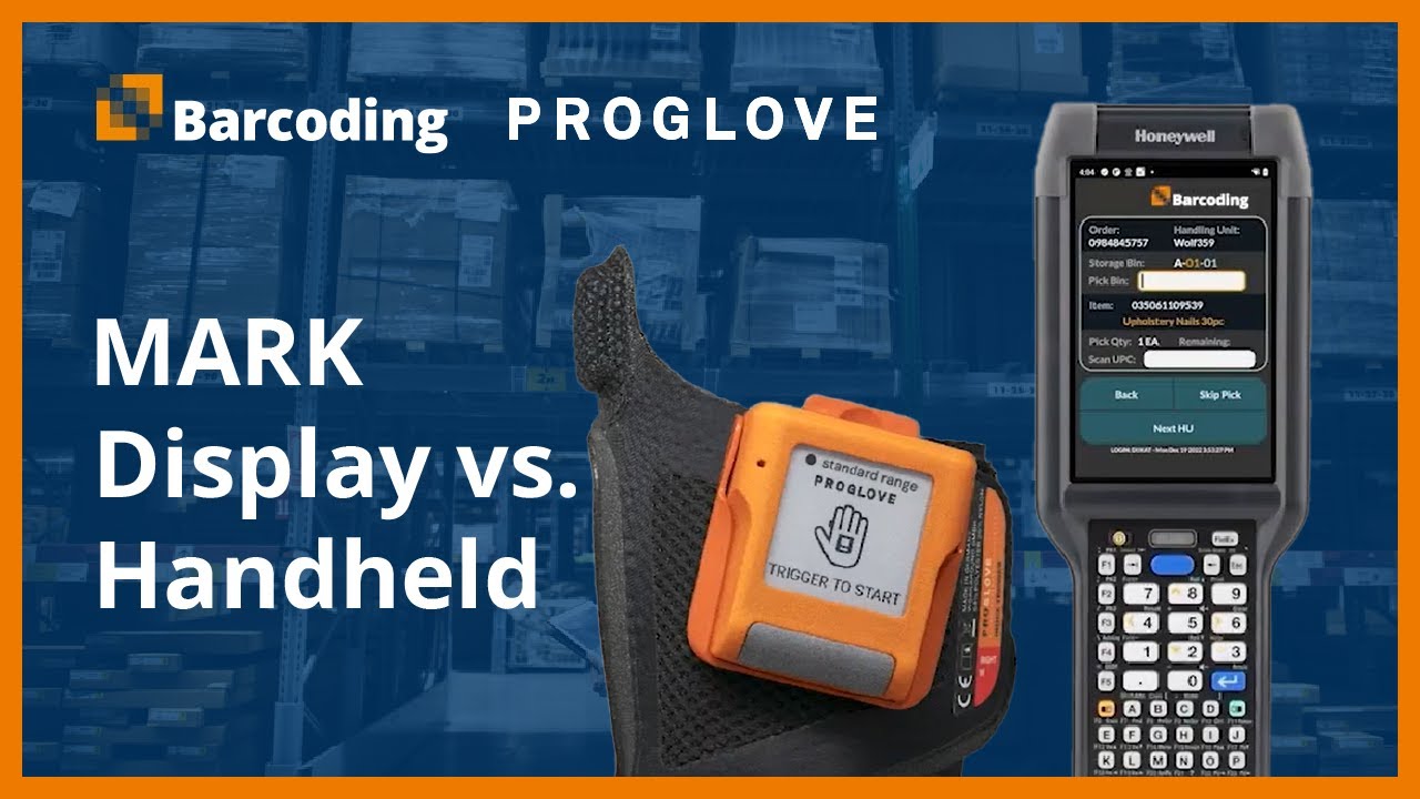 Speed up Warehouse Production: ProGlove MARK Display vs Handheld - YouTube