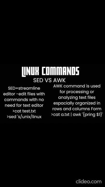 Awk Vs Sed Command In Unix Awk Tutorial For Scripting Sed Tutorial Unix Linux Interview