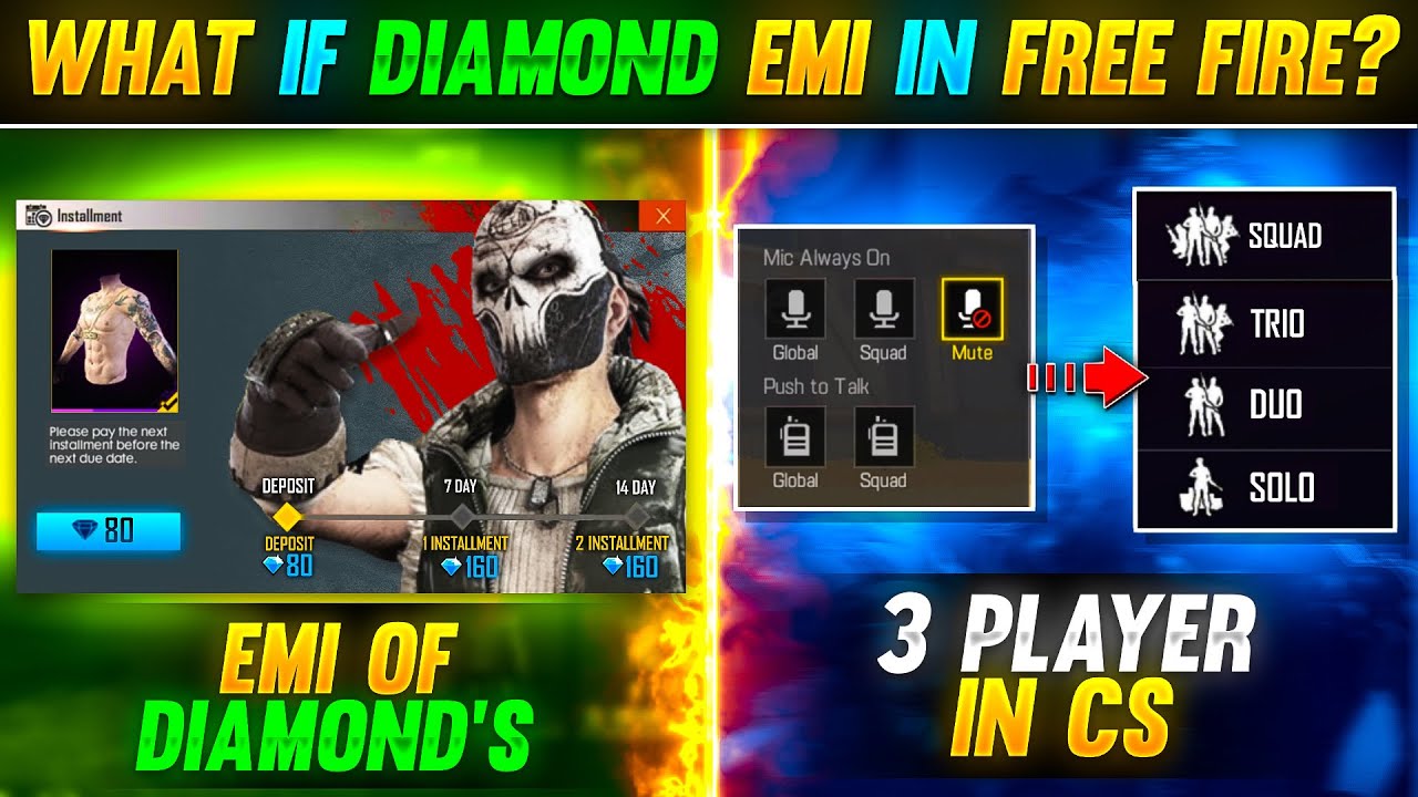 WHAT IF DIAMONDS EMI IN FREE FIRE ?😱 पैसे देने की जरूरत नहीं है || FREE ...