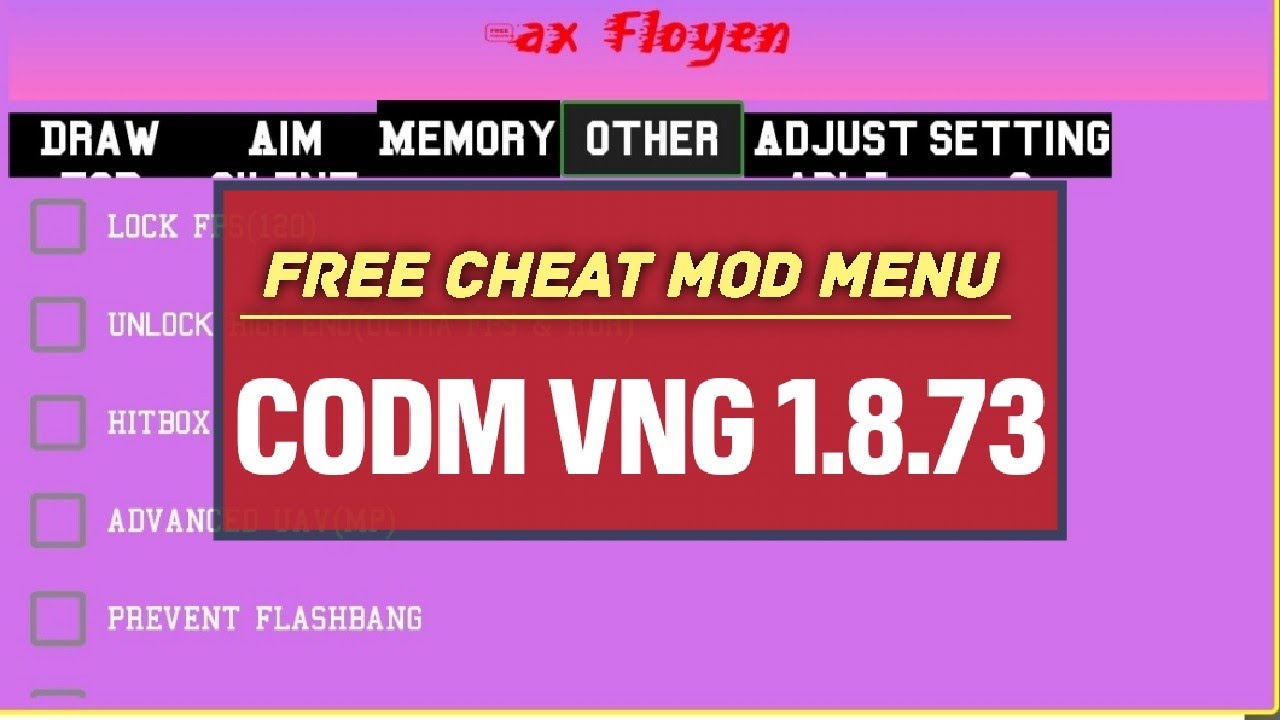 FREE CODM:VNG | MOD MENU 1.8.43.VIP CHEAT MX v1(OUTDATED) - YouTube