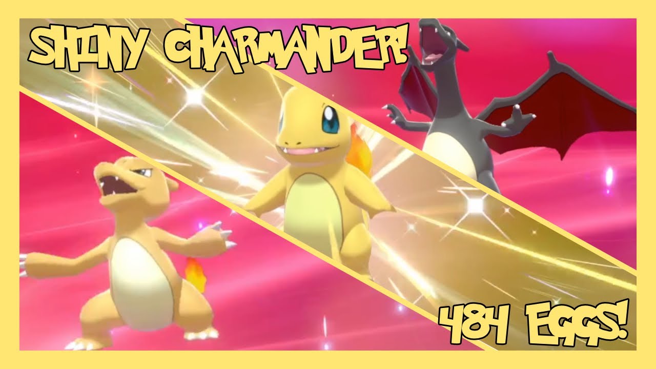 Pokemon Sword & Shield | Shiny Charmander + Evo & Gigantamax | 484 Eggs ...