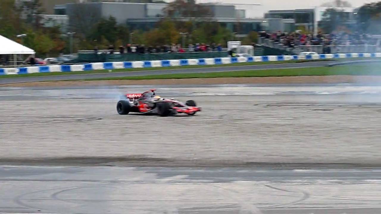 Lewis Hamilton doing donuts at F1Live Show. - YouTube