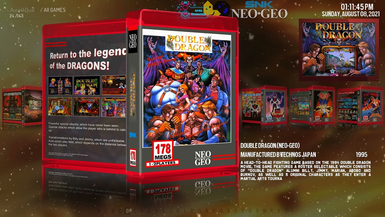 Aura Base Dual - Neo Geo Red Cartridge l Retro Generation - YouTube