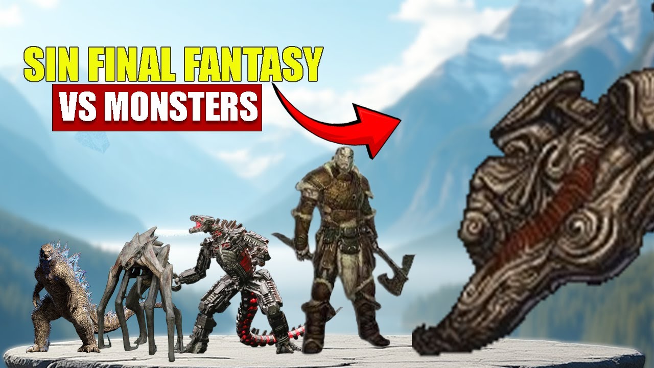 Sin (Final Fantasy X) vs Giant Monsters |3D Monsters Size Comparison ...