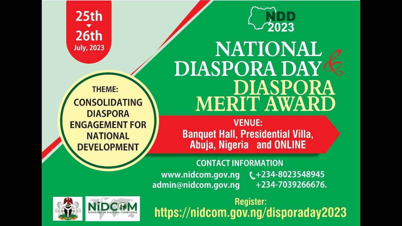 NATIONAL DIASPORA DAY 2023 AND MERIT AWARDS - YouTube