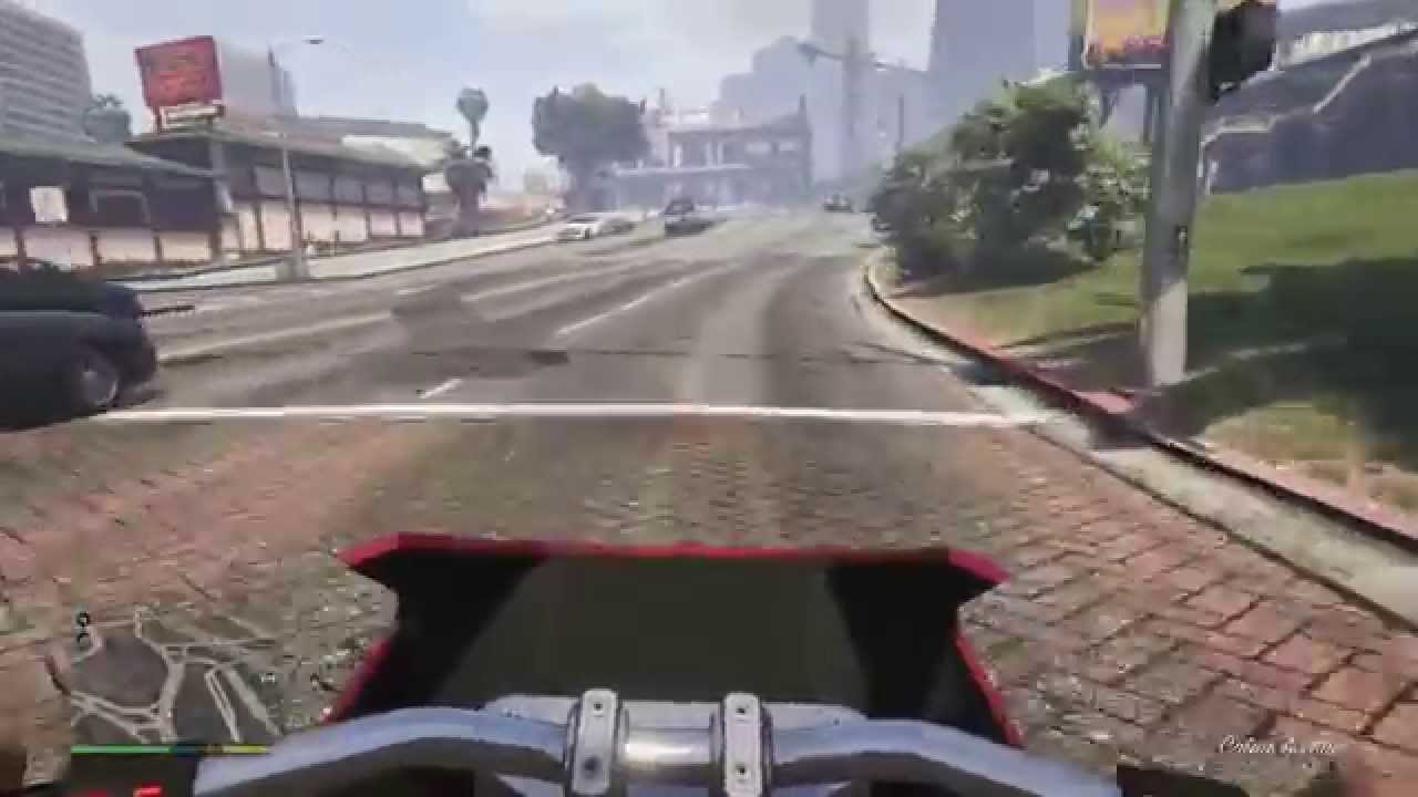 GTA V - Motorcycle FPS Gameplay (PS4) - YouTube