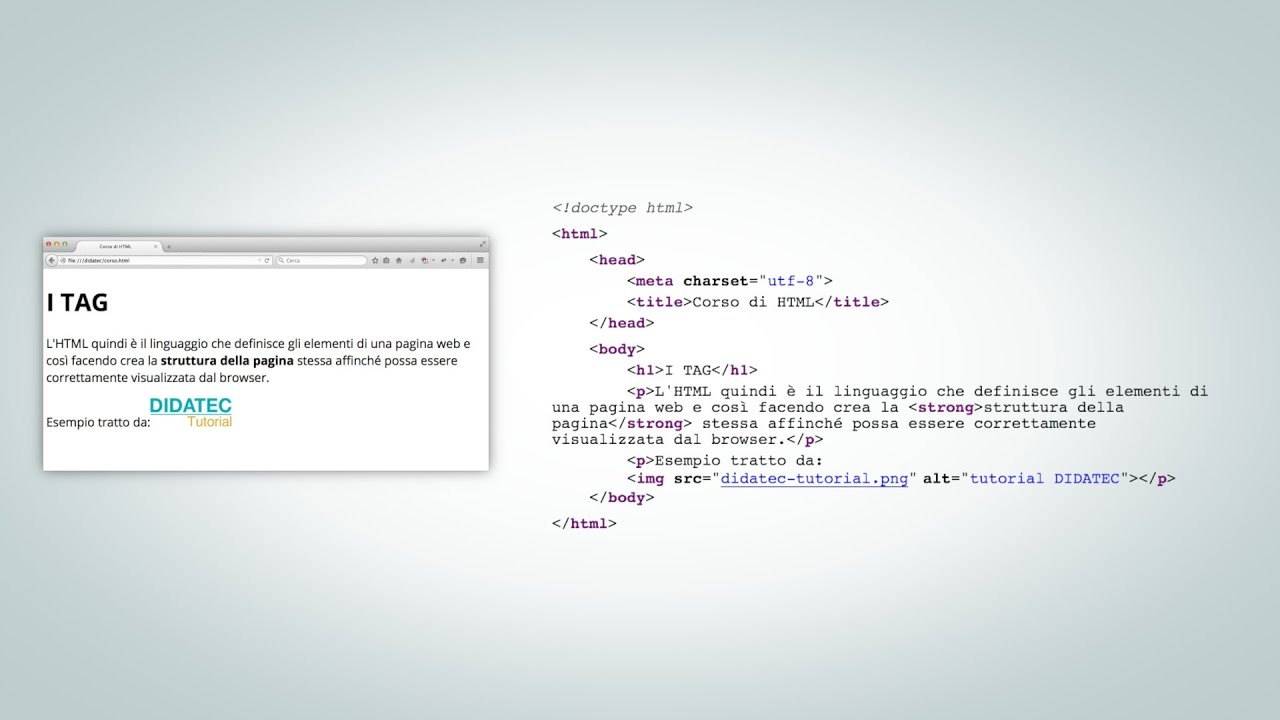 HTML per strutturare le pagine - YouTube