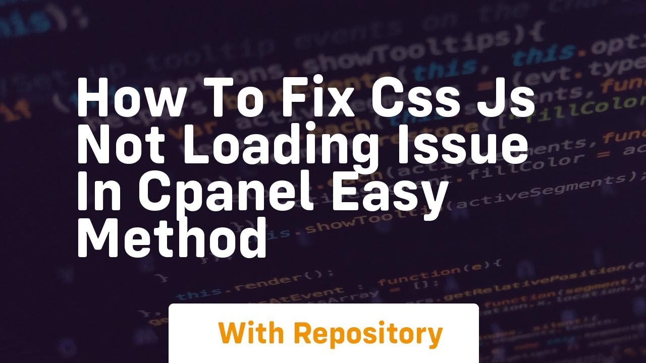 How to fix css js not loading issue in cpanel easy method - YouTube