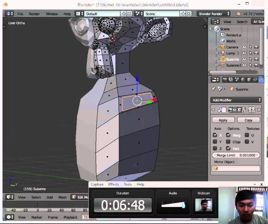 Modelling 3D Blender - Monkey - YouTube