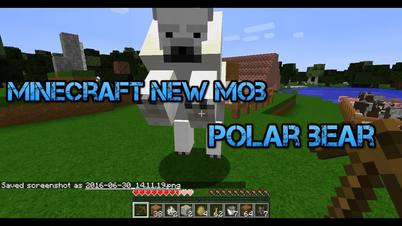 Minecraft New Mob | Polar Bear | 1.10 - YouTube