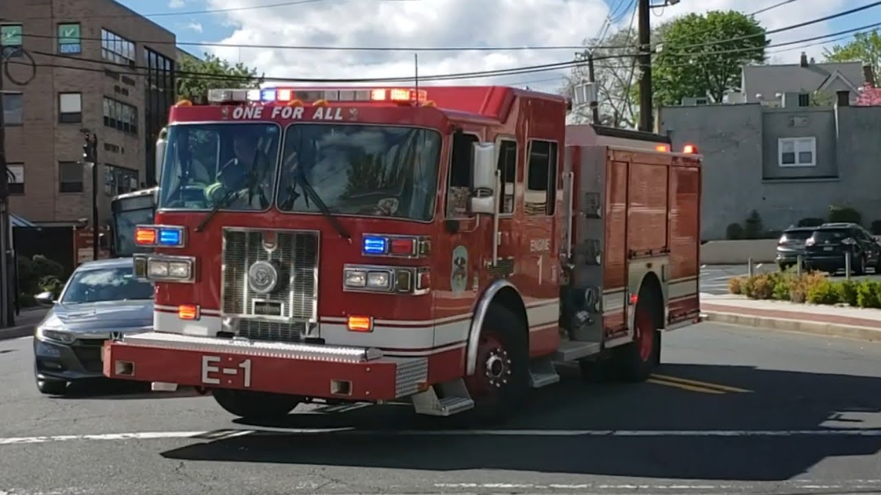 East Rutherford NJ Fire Department Engine 1 / EMS 12 Responding 4-27-19 ...