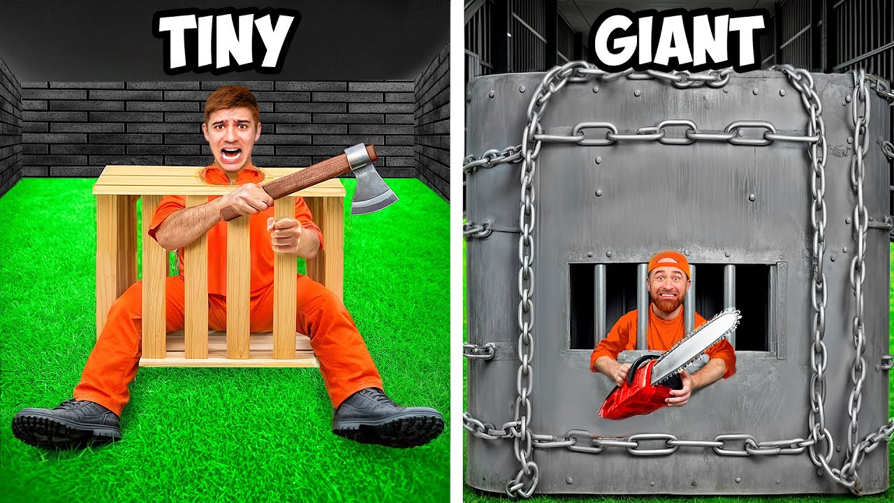 Tiny vs GIANT Unbreakable Boxes! *TRAPPED INSIDE CHALLENGE* - YouTube