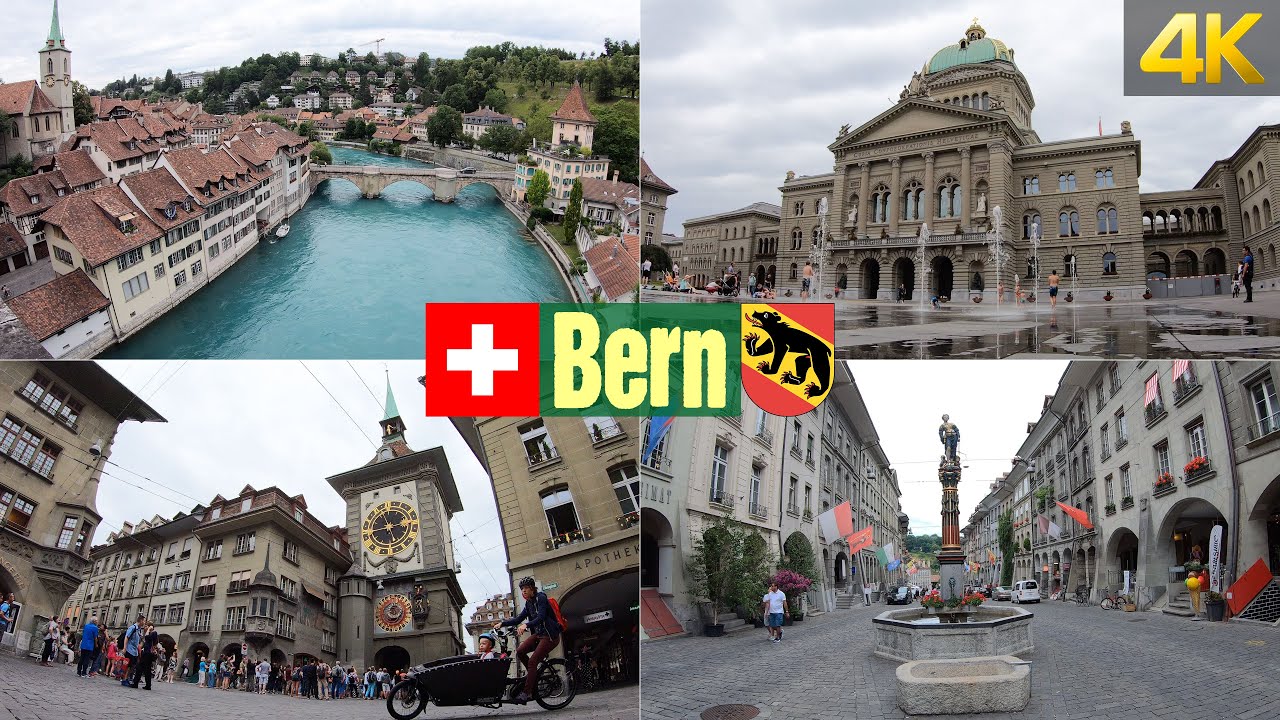 Walking through the Old City of Bern Switzerland in 4K - YouTube