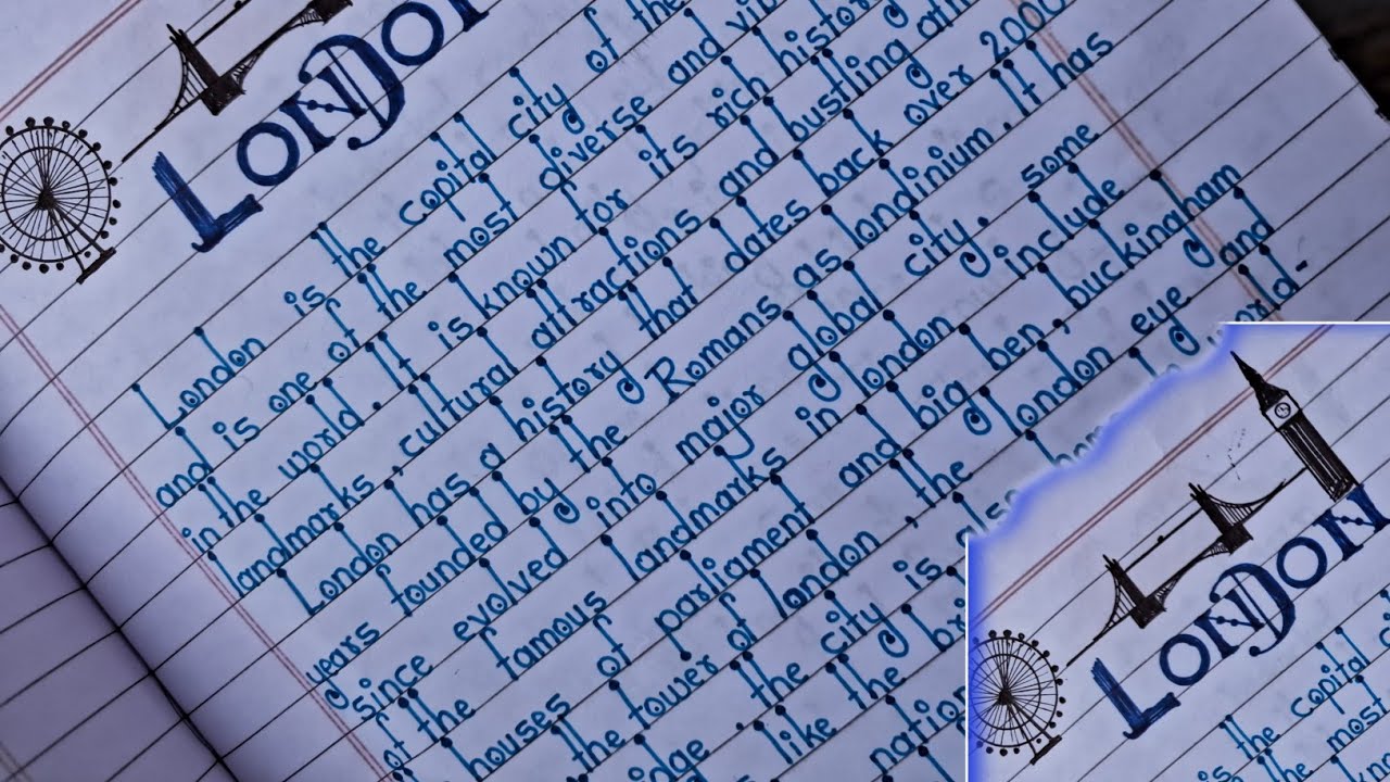 HOW TO WRITE ABOUT LONDON | GOOD HANDWRITING IN ENGLISH | NEAT ...