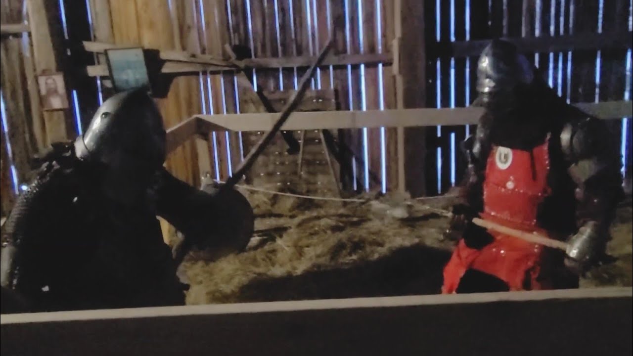 Two Handle Axe Duel English Knight Vs Prussian Knight Buhurt Barn Arena ...