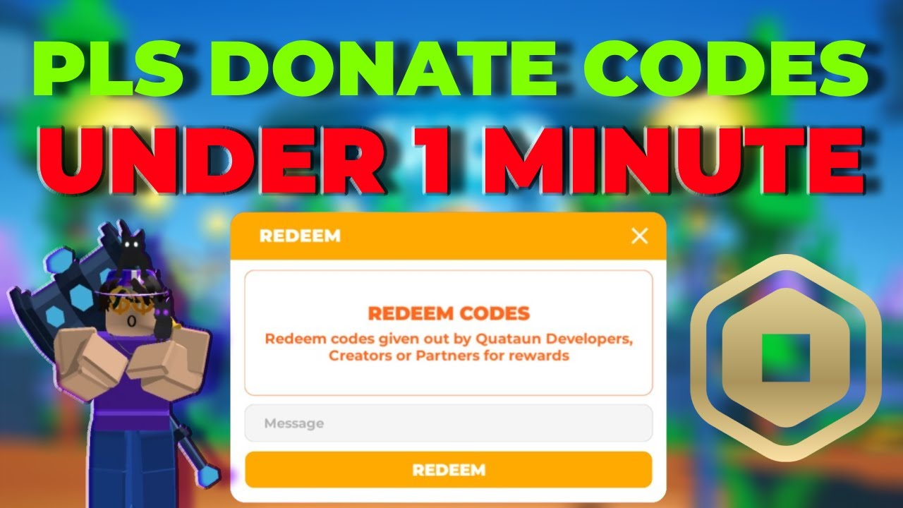 All PLS DONATE Codes Under 1 MINUTE - YouTube