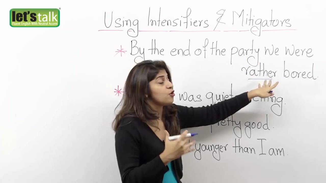 Intensifiers and Mitigators English Grammar lesson - YouTube