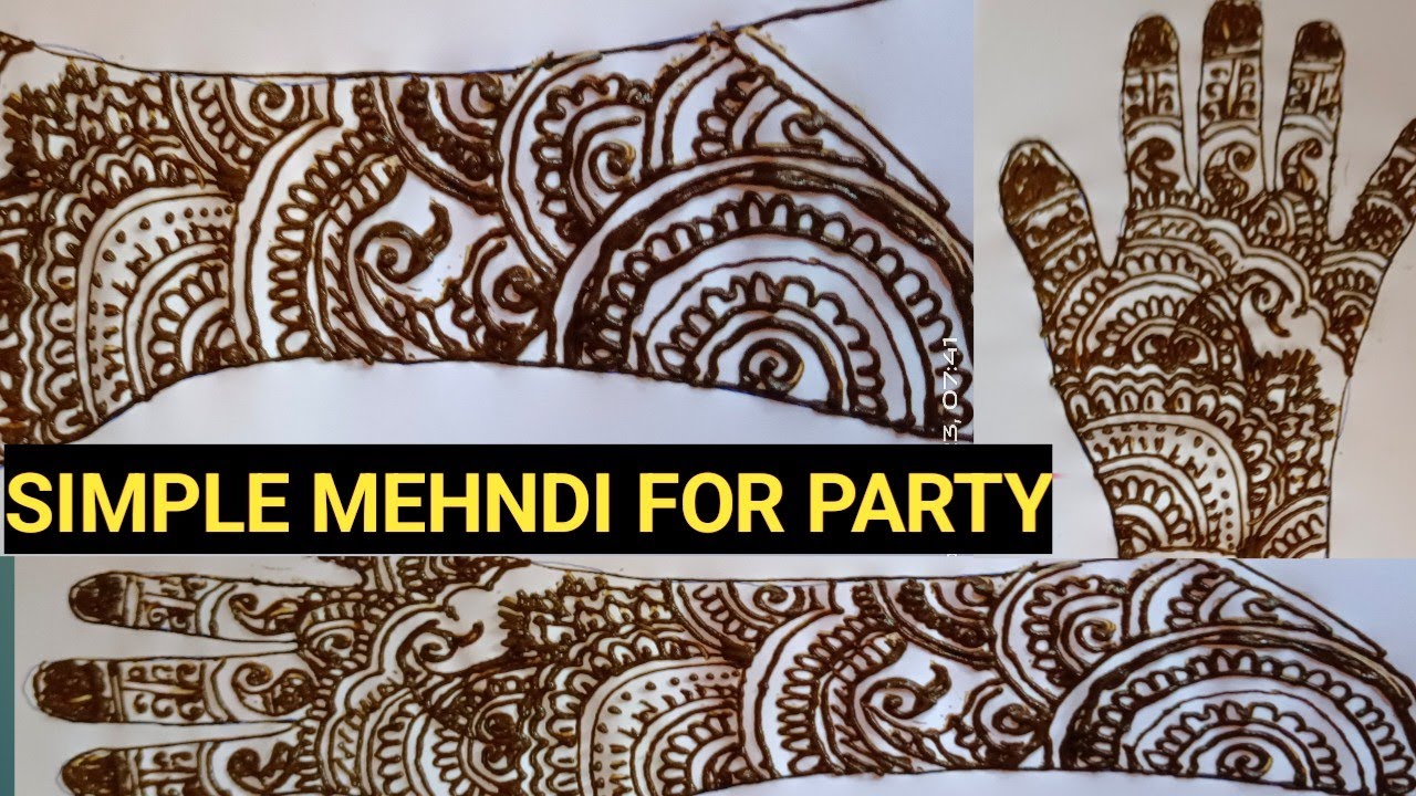 simple mehndi designs for party - YouTube