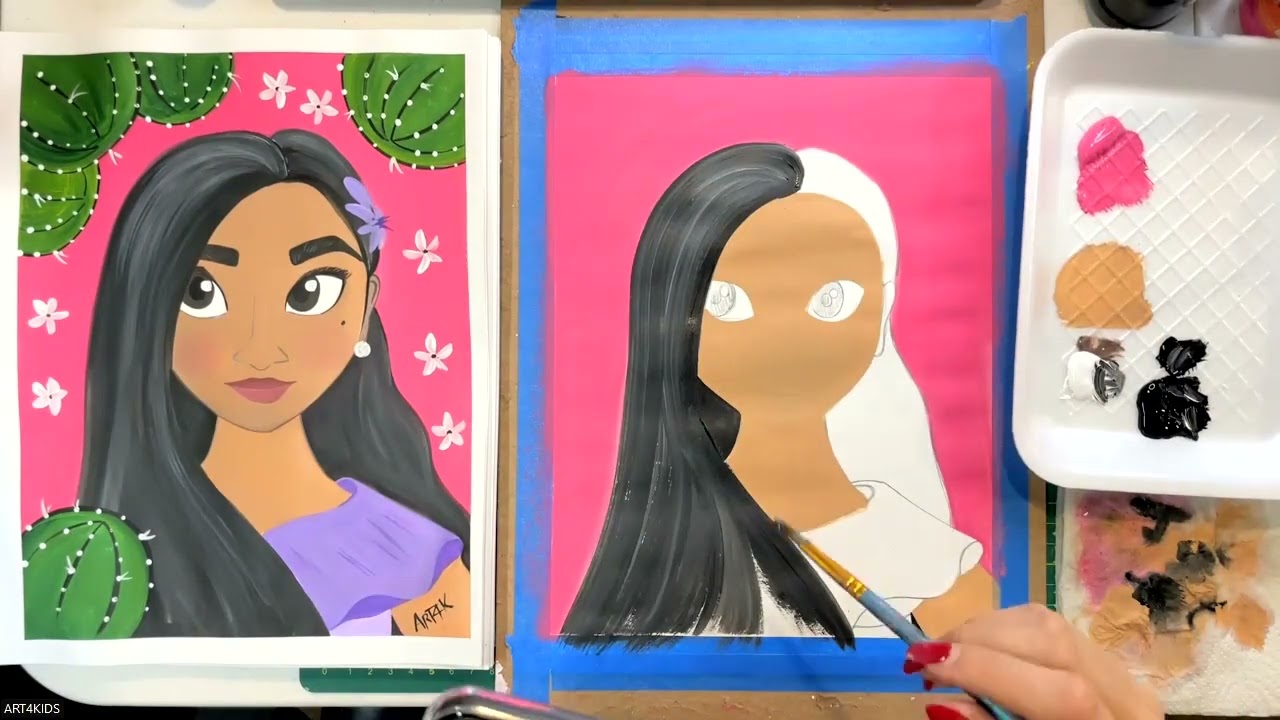 COMO DIBUJAR Y PINTAR A ISABELA MADRIGAL DE ENCANTO PASO A PASO - YouTube