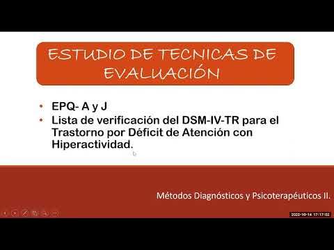 EPQ J Y A y lista de verificacion del dsm IV TR para el TDAH - YouTube