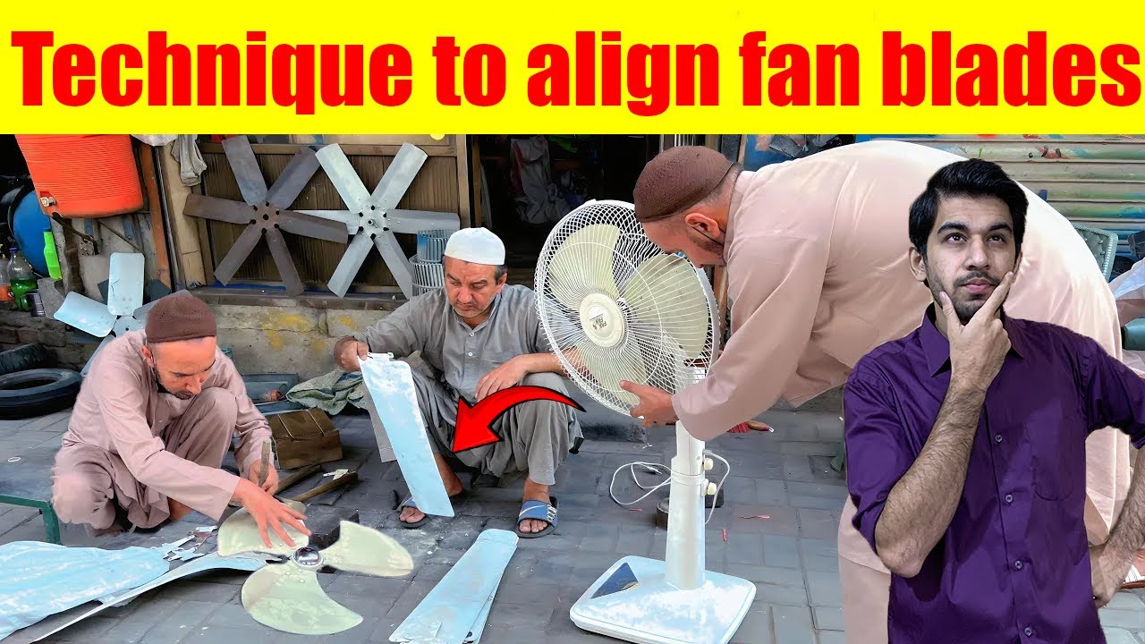 A unique technique to align fan blades पंखे के ब्लेड को संरेखित करने की ...
