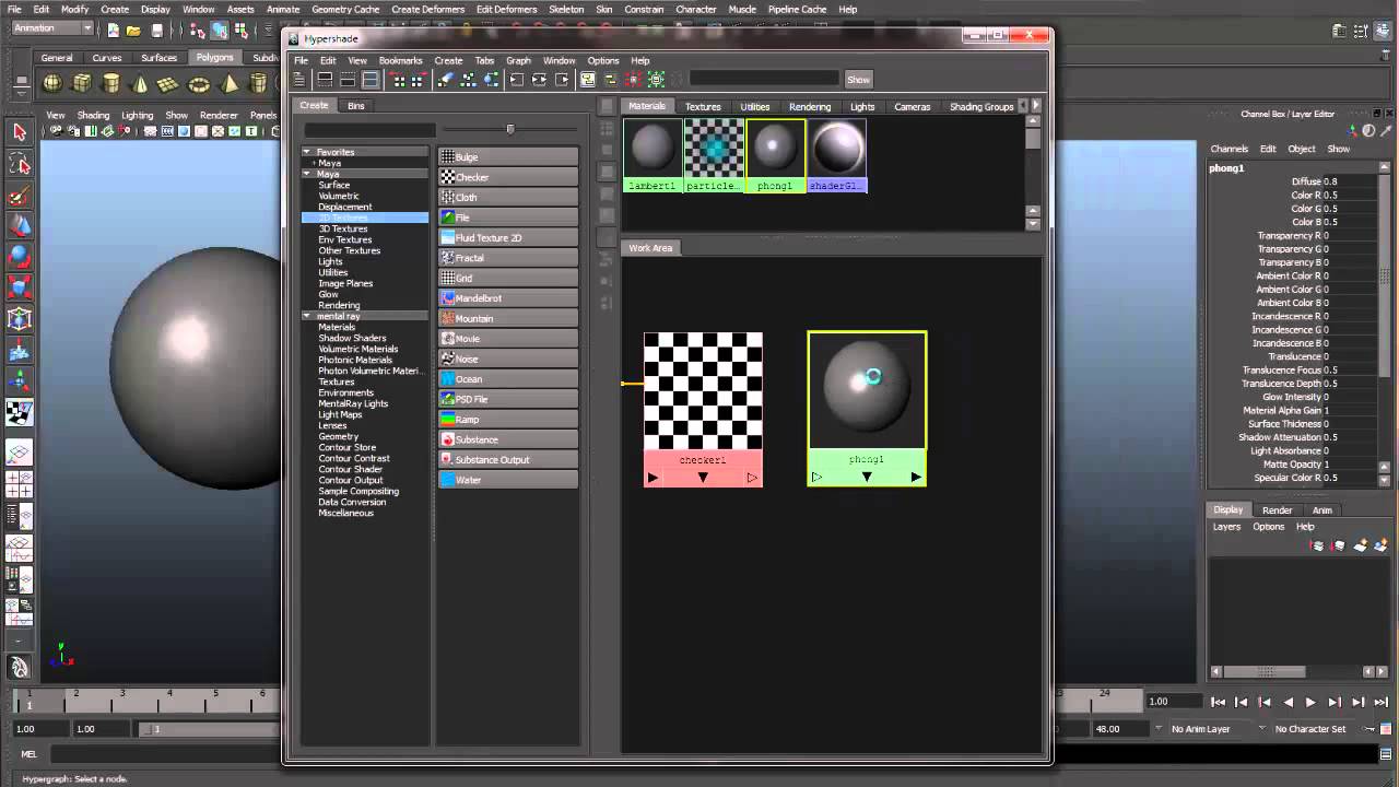 Connecting Textures Manually in the Hypershade - YouTube
