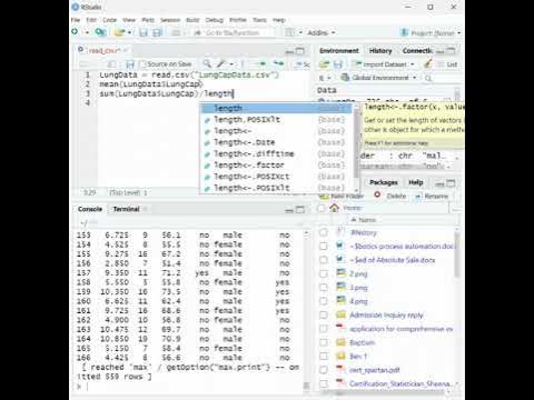 Demo on how to get the value of MEAN, MEDIAN, MODE, VARIANCE & STANDARD ...