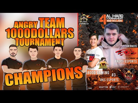 4 AL MARD TOURNAMENT 1000 DOLLARS CHAMPIONS 🏆[ angryTEAM CHAMPIONS ] HIGHLIGHTS