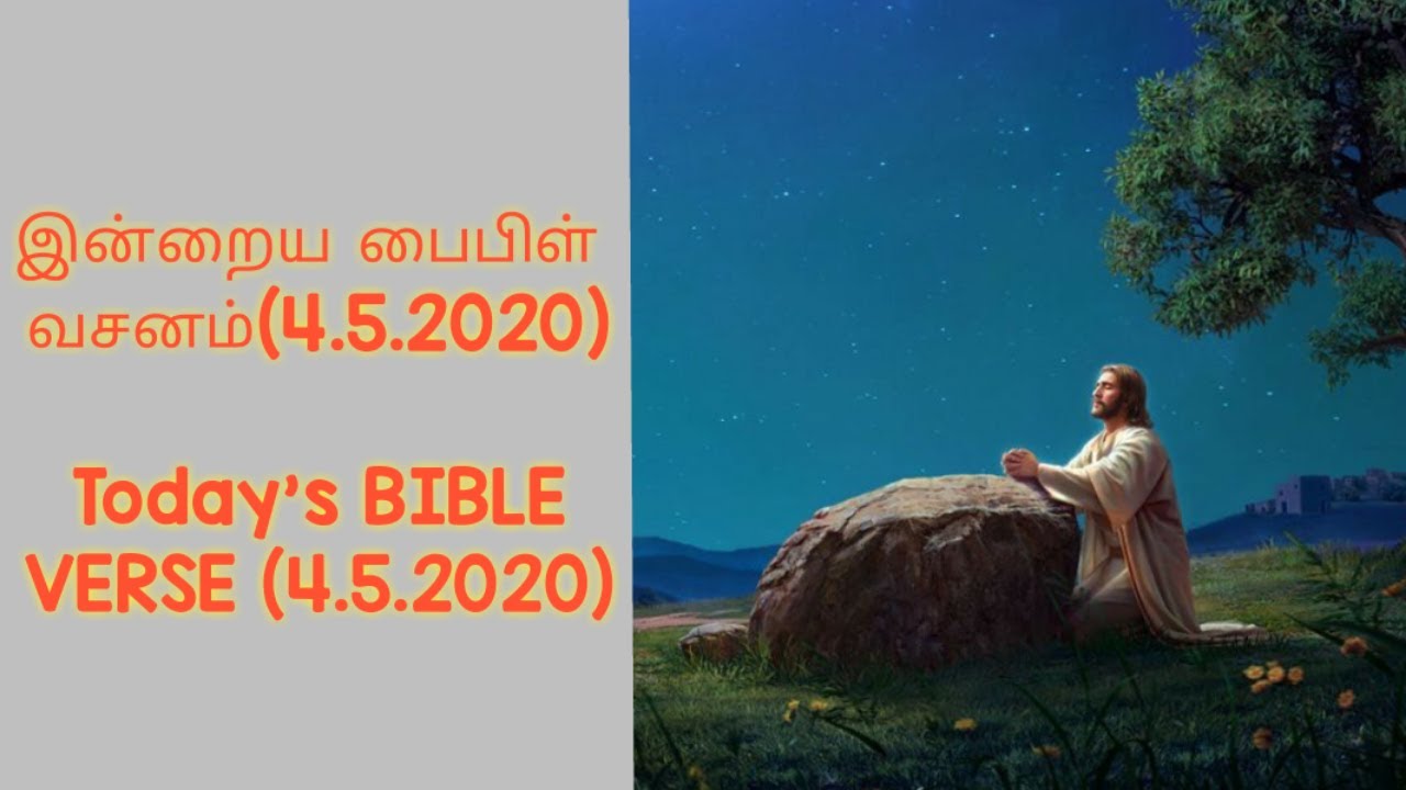 இன்றைய பைபிள் வசனம் (4.5.2020)/Today's BIBLE VERSE (4.5.2020) - YouTube