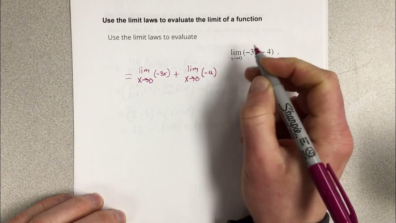 Use limit laws to evaluate the limit of a function - YouTube
