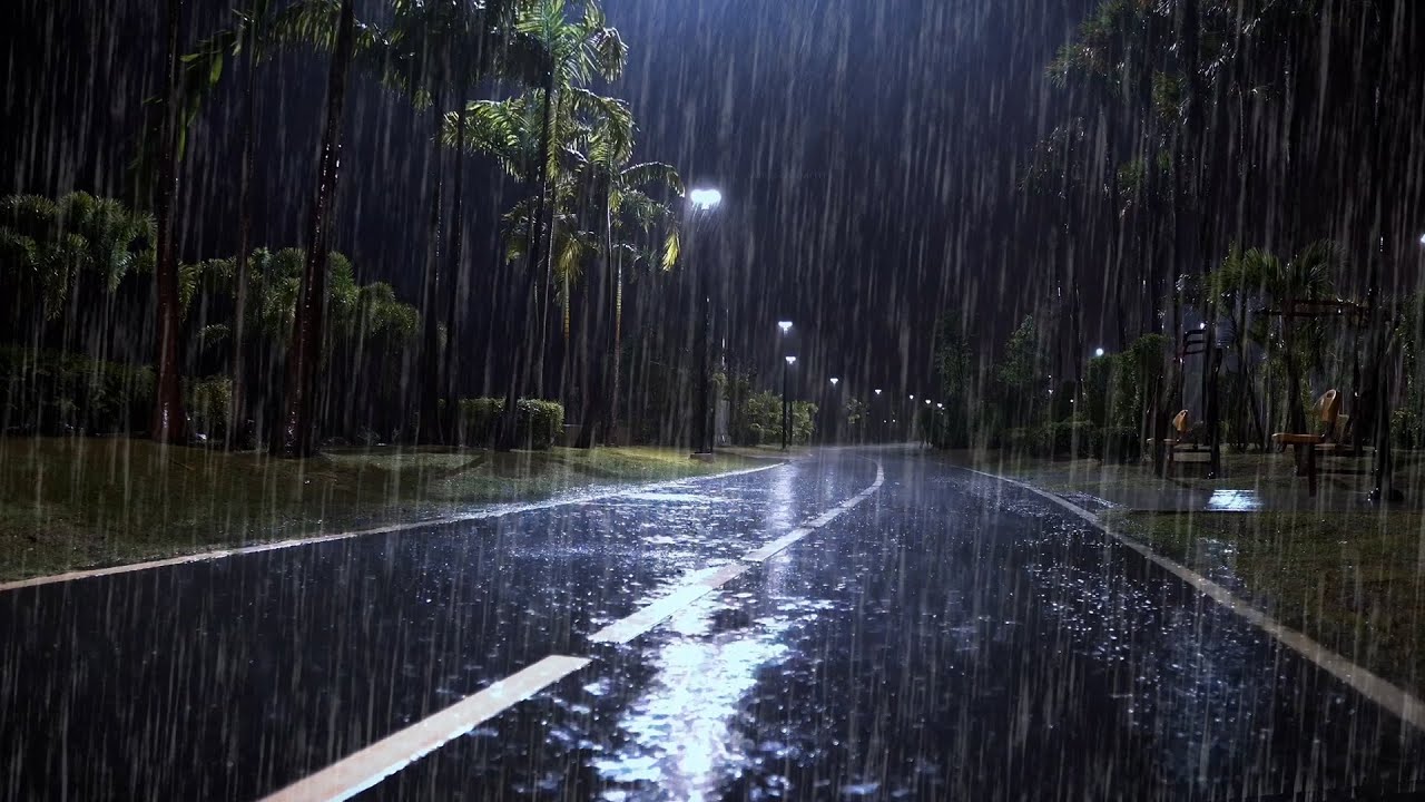 Heavy rain, heavy rain sounds, sleep, white noise, nature music ...